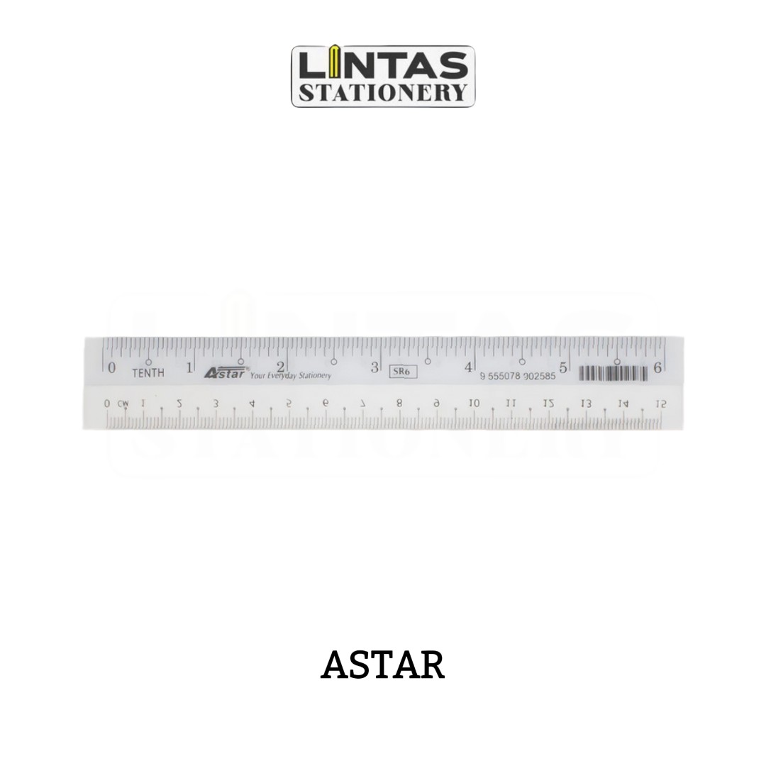 ASTAR STRAIGHT RULER 6″ 15CM – Lintas Stationery