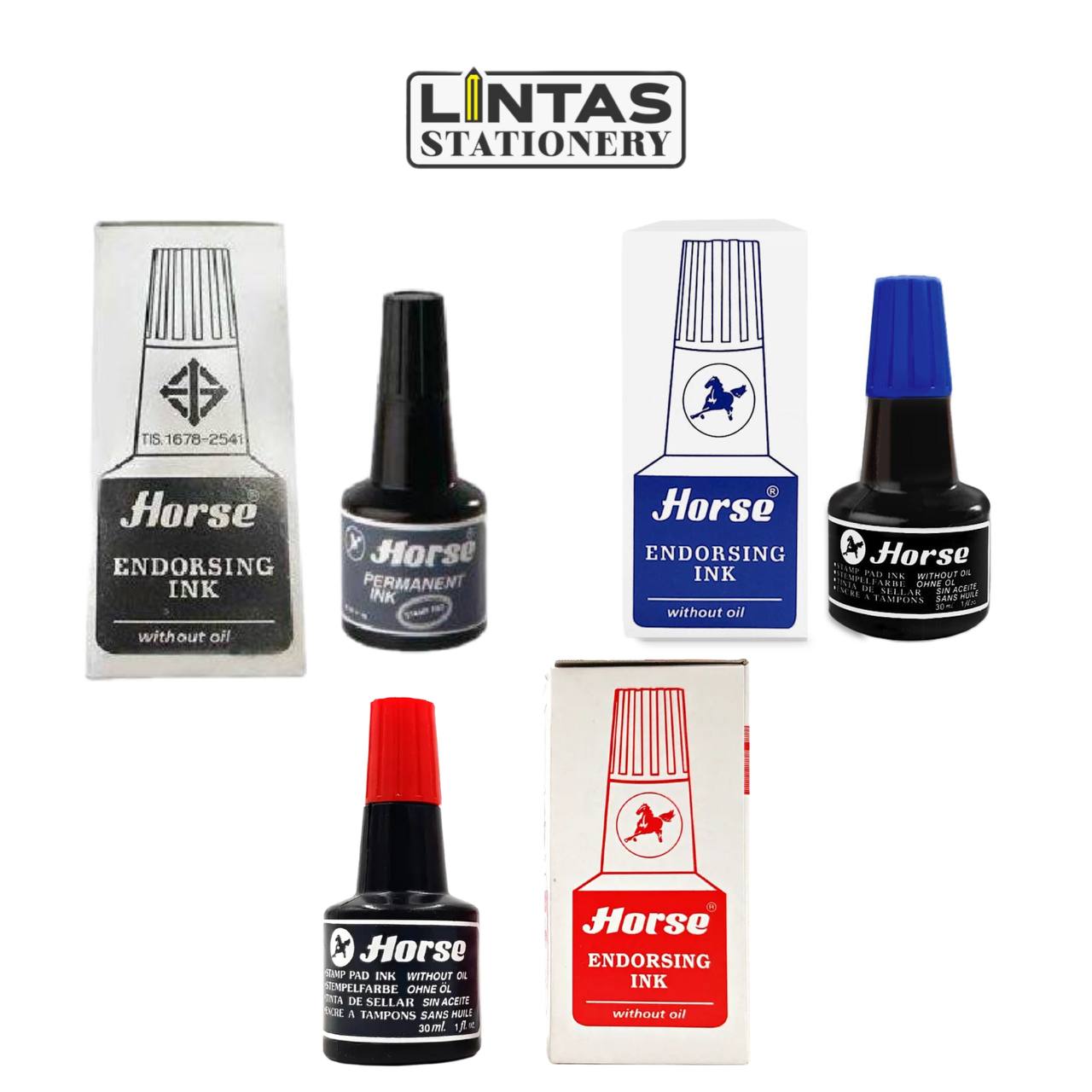 HORSE ENDORSING INK 30CC – Lintas Stationery