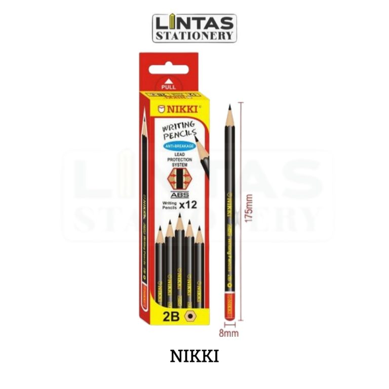 NIKKI ABS WRITING PENCIL 2B 12’S – Lintas Stationery