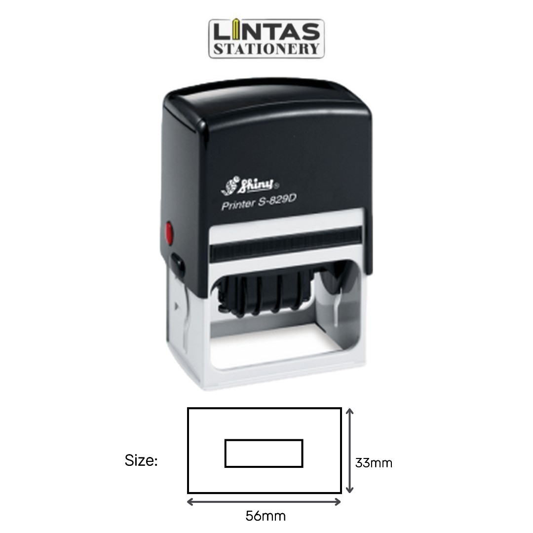 SHINY SELF INK STAMP WITH DATE S-828D – Lintas Stationery