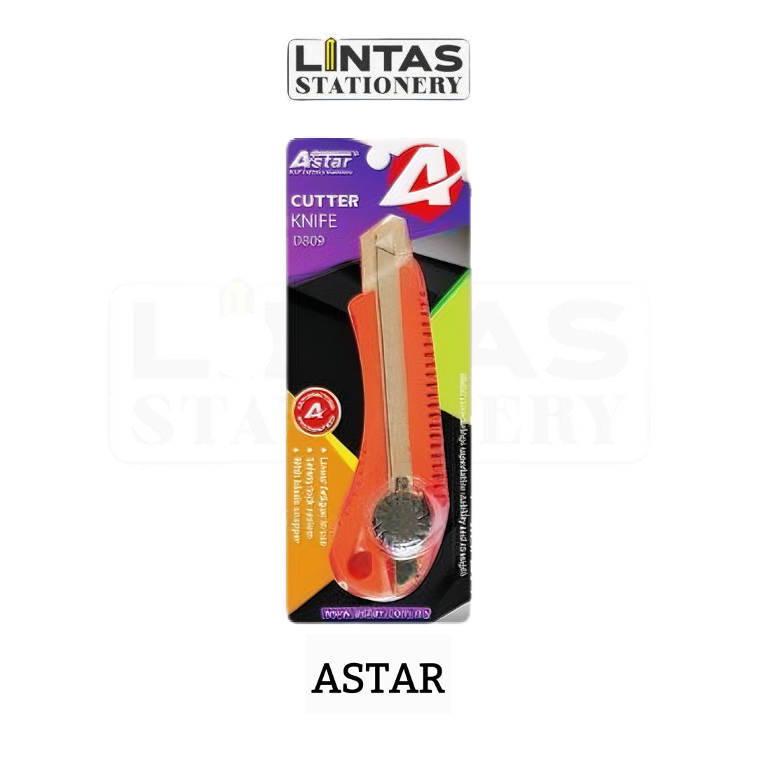ASTAR CUTTER KNIFE AUTO LOCK D809 – Lintas Stationery