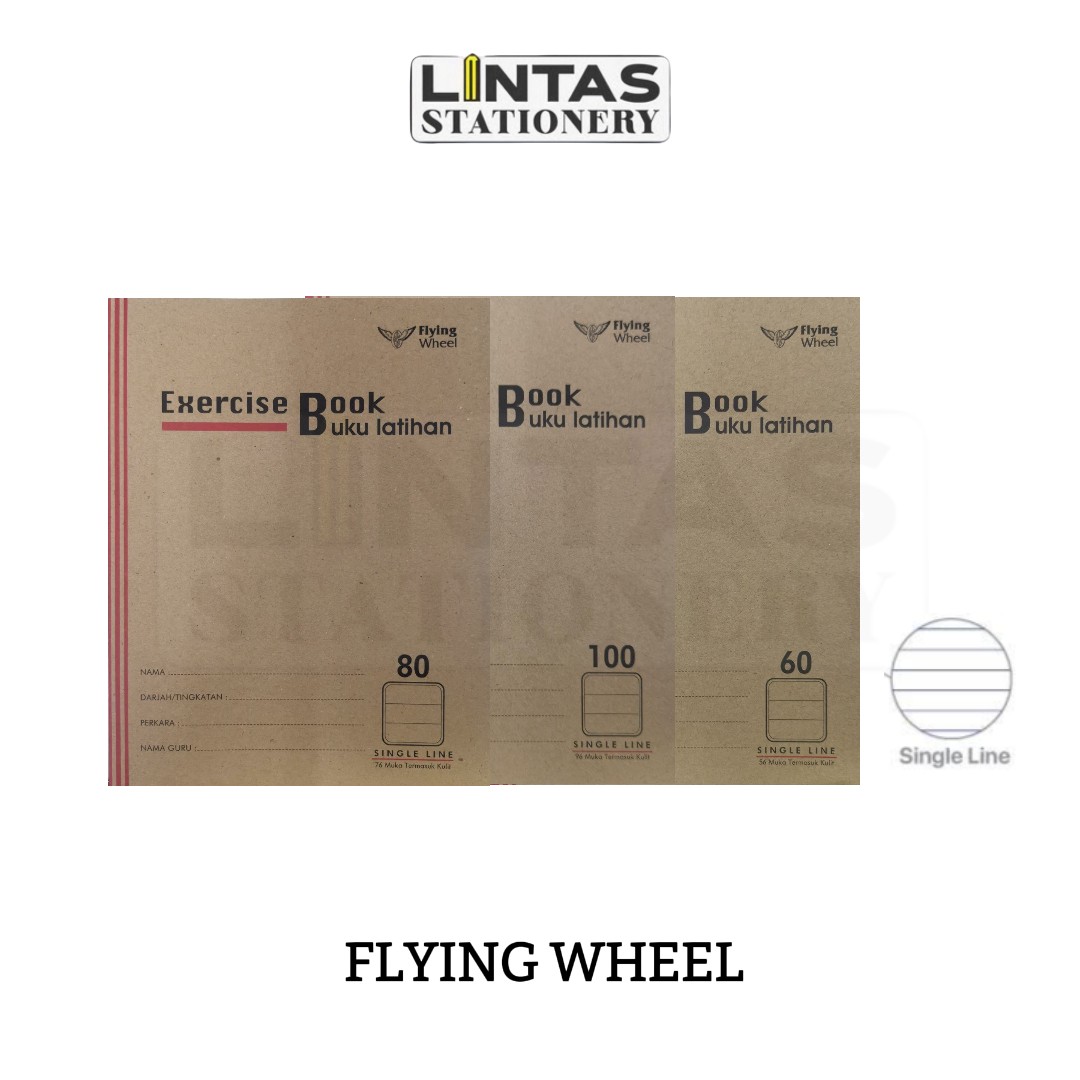 FLYING WHEEL EXERCISE BOOK SINGLE LINE – Lintas Stationery