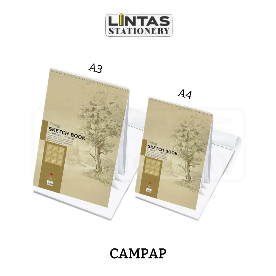 CAMPAP SPIRAL SKETCH BOOK A3/A4 – Lintas Stationery