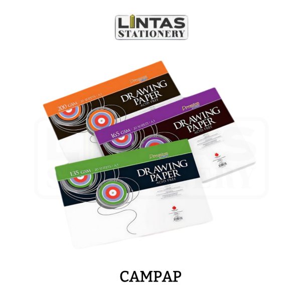 CAMPAP DRAWING PAPER 200GSM A2 10’S – Lintas Stationery