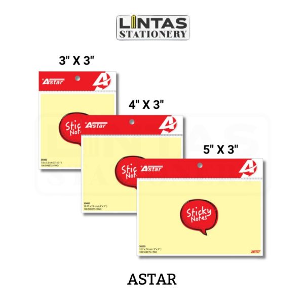 ASTAR STICKY NOTE 100’S – Lintas Stationery