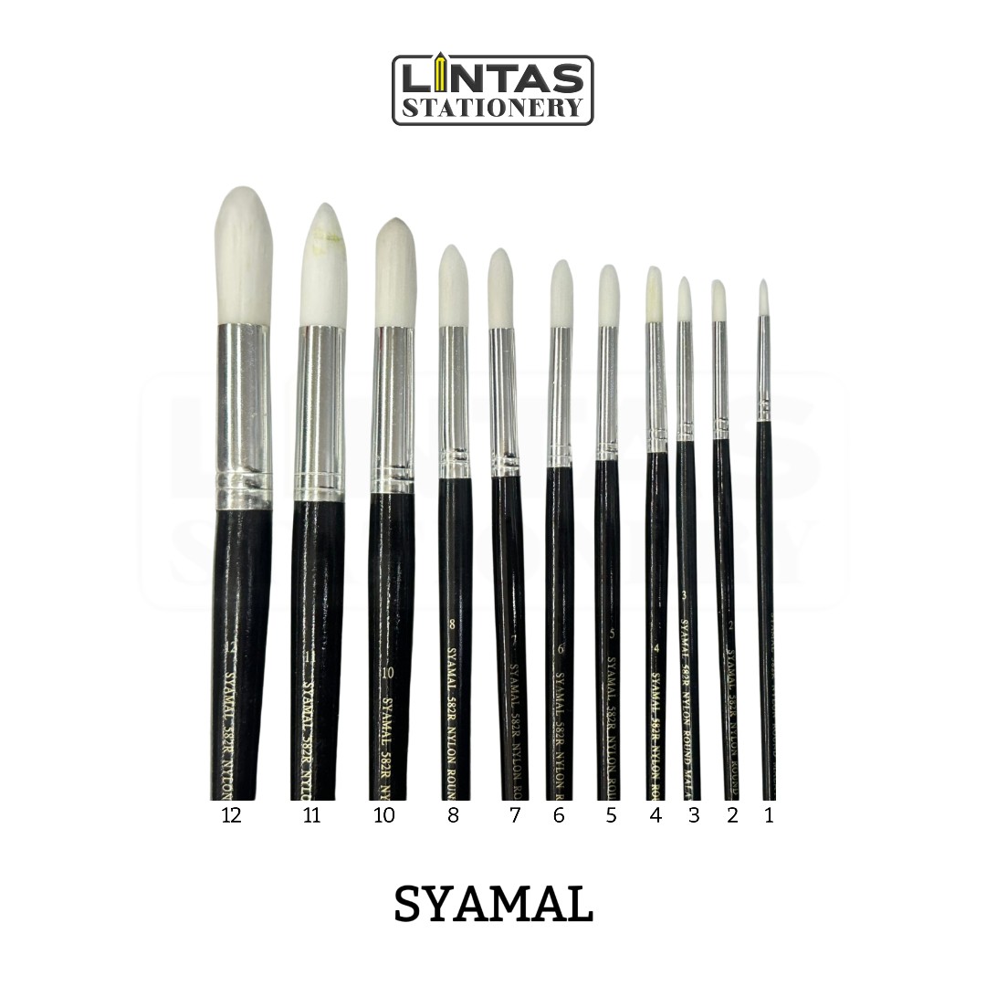 SYAMAL NYLON BRUSH 582R ROUND – Lintas Stationery