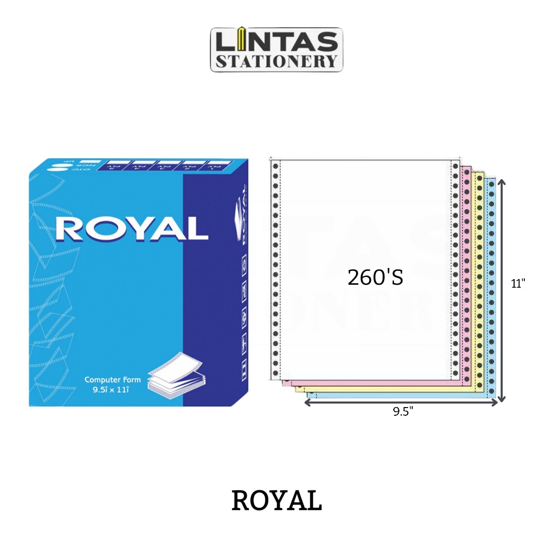 ROYAL COMPUTER FORM A4 4PLY NCR (W/P/Y/B) – Lintas Stationery